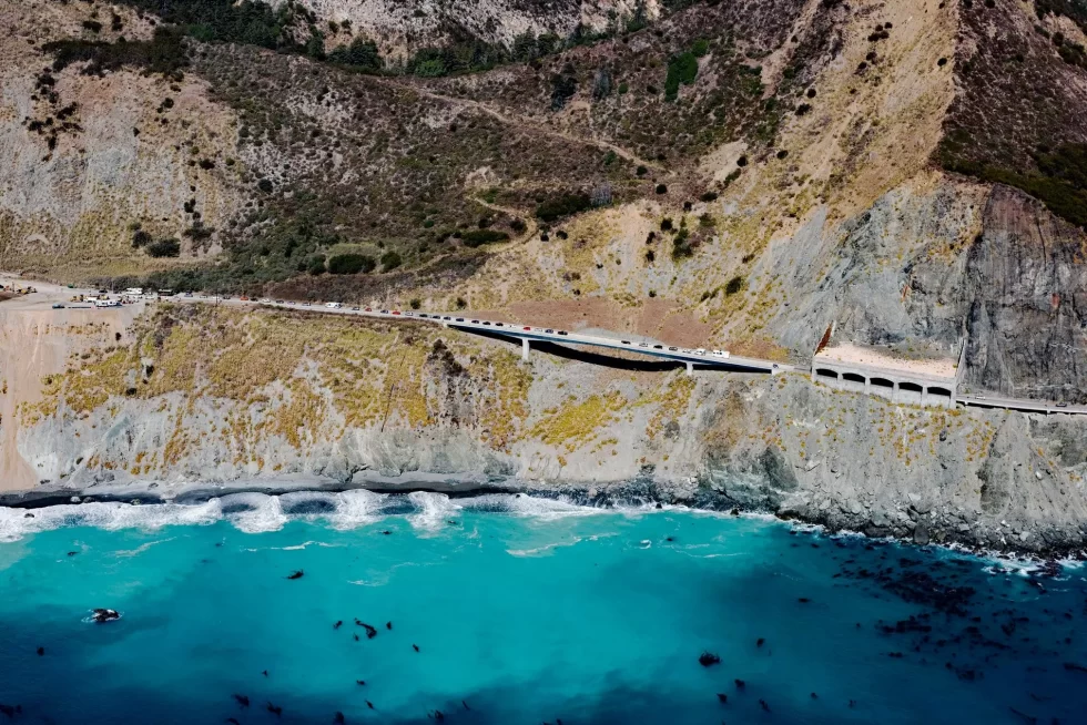 Pitkins Curve Bridge and Rock Shed, Big Sur - CoastView